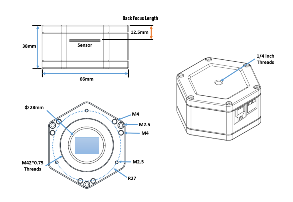 Saturn-M SQR USB3.0 Mono Camera (IMX533) - บริษัท กล้องดูดาว(ประเทศไทย ...